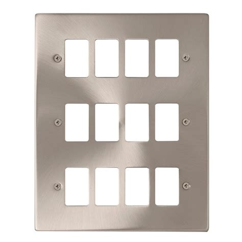 Click Deco GridPro Satin Chrome Gang Front Plate At UKES