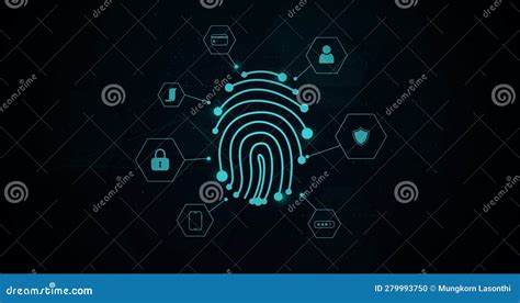 Fingerprint Identity Recognition Scan Scanner Scanning Solid Icon