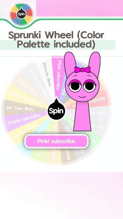 Sprunki Wheel Color Palette Included Sprunki Incredibox Youtube