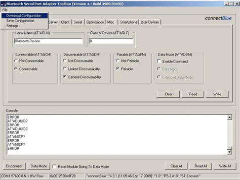 Score Electronics TechBlog Getting Started With ConnectBlue Serial Port Modules