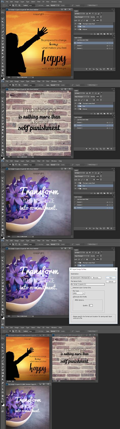 Solved Save Each Text Layer With A Picture Adobe Community