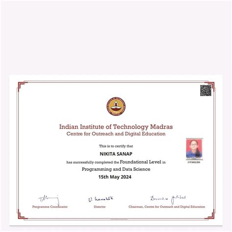 nikita sanap on linkedin iitmbsdegree datascience gratitude