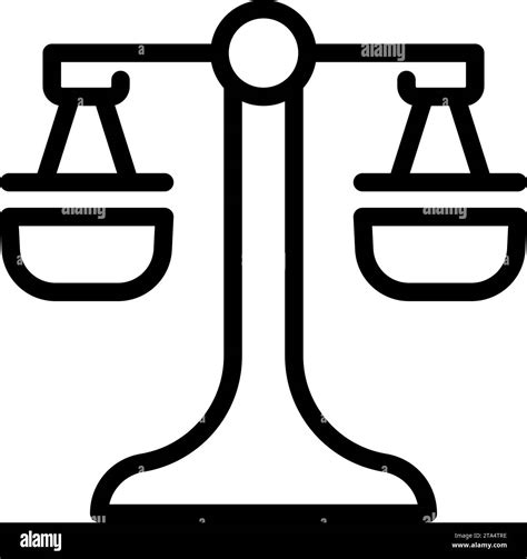 Integrity Balance Icon Outline Vector Trust Core Culture Company