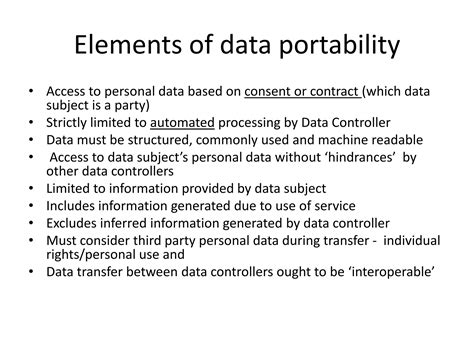 Gdpr Data Portability Ppt