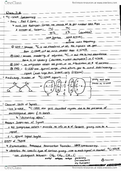 chem 14c lecture 19 carbon nmr oneclass