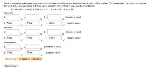 Solved Use A Graph And Or Level Curves To Estimate The Local Chegg