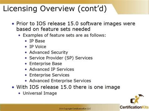 Cisco CCNA IOS Licensing