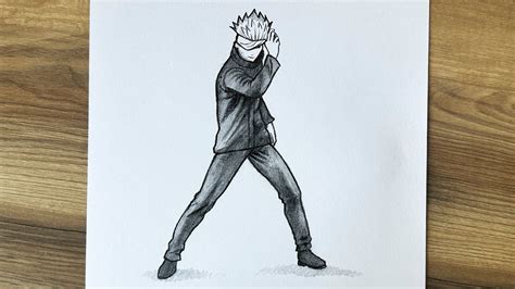 How To Draw Gojo Satoru Full Body Anime Step By Step YouTube