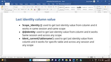 How To Get Last Identity Column Value Using Scopeidentity Identity And Identcurrent Session