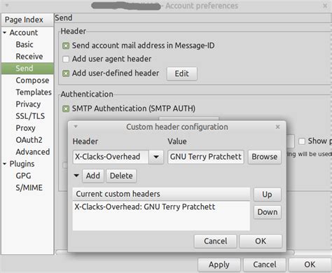 Custom Headers In Claws Mail Trivia