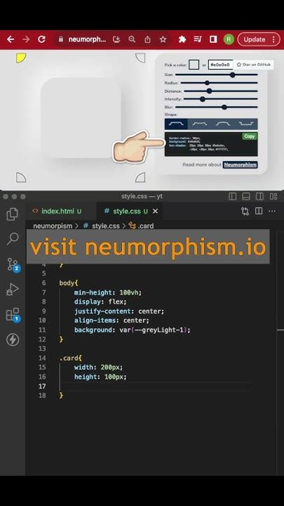 Amazing Div In Css Using Html Shorts Neumorphism Webdesign Youtube
