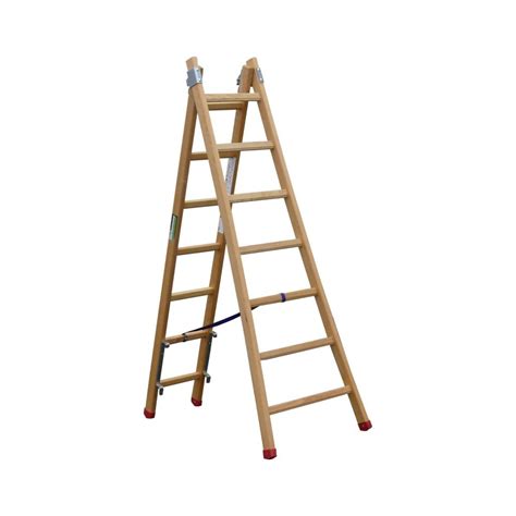 Echelle Transformable 2 Plans Bois Longueur Pliée 198 Cm Longueur