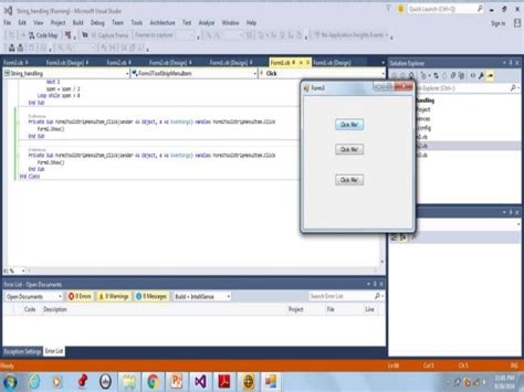Visual Basic User Interface Vi