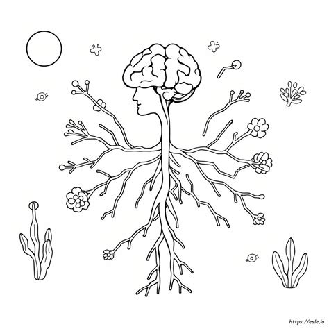 Hoja De Trabajo Para Colorear El Sistema Nervioso Imprimible