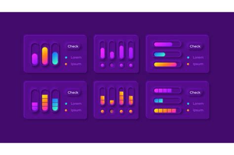 Setting Adjustments UI Elements Kit Graphic By Bsd Studio Creative Fabrica