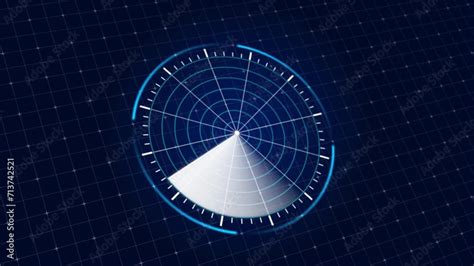 Vidéo Stock Radar Hud Screen Animation Digital Technology Radar Screen