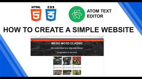 A Simple Website Using Html And Css Atom Text Editor Youtube