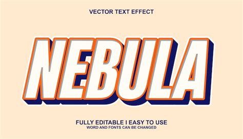 Premium Vector 3d Editable Nebula Text Style Effect