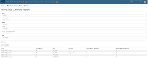 Attendance Summary Report Watermark