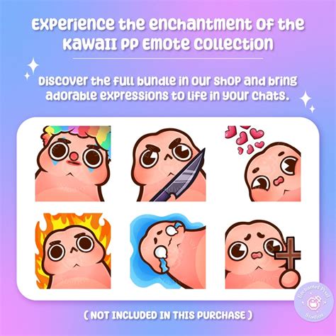 Pacote De Emotes Kawaii Pp Meme Twitch 6 Emotes Engraçados Do Peen
