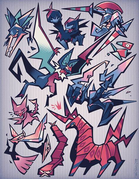 Tsunzaki Aegislash Ceruledge Escavalier Noivern Porygon Scolipede