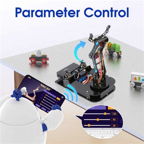 Bxf Esp32 Programmable Robot Arm Car Kit For Arduino Smart Robot Car Set For Learning Education