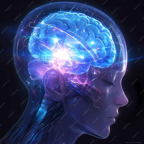 Premium Photo Futuristic Visualization Of Human Brain Activity And Cognition