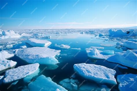 Premium Ai Image Ice Sheets Melting In The Arctic Ocean Or Waters Ai