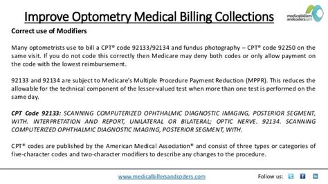 Improve Optometry Medical Billing Collections Ppt