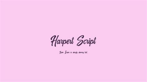 Harpert Script Font Download Free For Desktop And Webfont