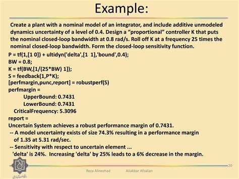 Ppt Matlab Robust Control Toolbox Powerpoint Presentation Free