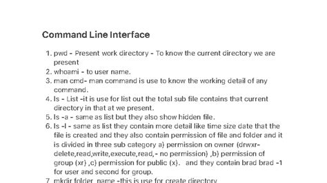 Command Line Interface Cli Overview And Commands Guide Studocu