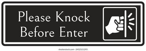 Do Not Knock Door Warning Sign Stock Vector Royalty Free 2452520939