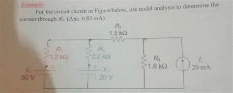 Solved Example For The Circuit Shown In Figure Below Use Chegg