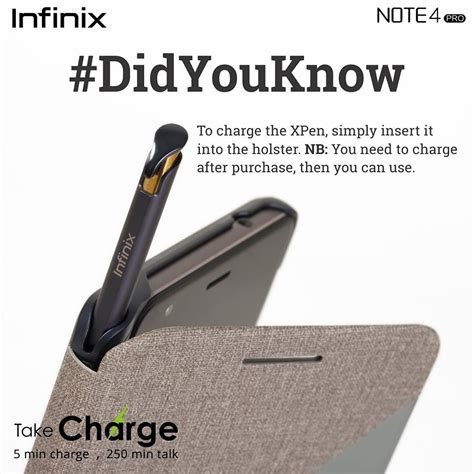 To Charge The Infinix Note Pro S Xpen Did You Know Phones Nigeria