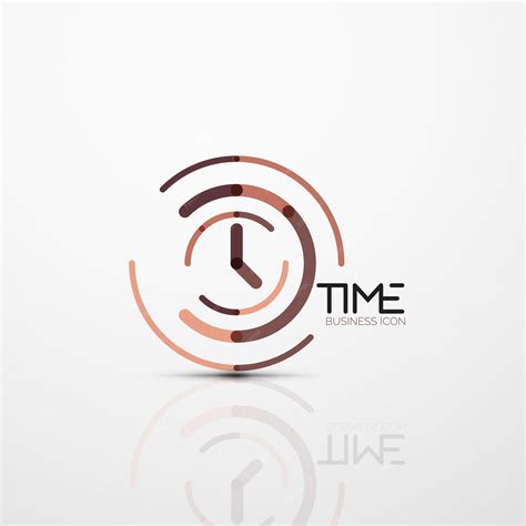 Premium Vector Vector Abstract Logo Idea Time Concept Or Clock