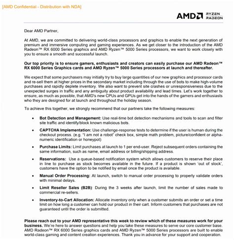Amd Issues Anti Scalping Guidelines To Retailers For Radeon Rx And Ryzen Launches