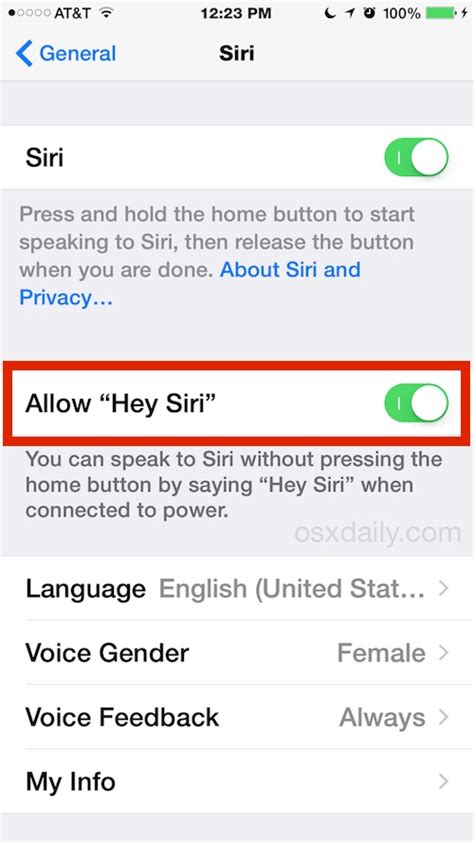 how to enable “hey siri” in ios to activate siri with voice only for a