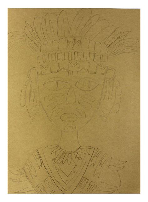 印第安画印第安人简笔画大山谷图库