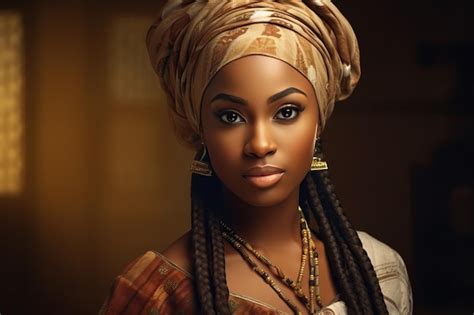 Premium Photo Beautiful Nigerian Woman In Traditional Attire