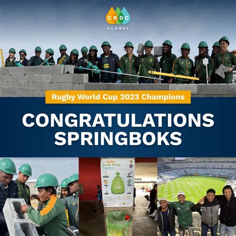 Crdc Global On Linkedin Sarugby Springboks Rugbyworldcup Partnership Sustainability