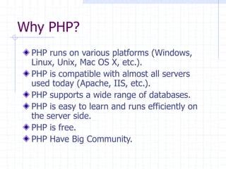 Introduction Of PHP And MySql Presentation PPT