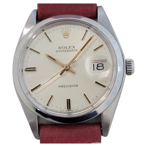 Mens Rolex Oysterdate Precision Ref 6694 34mm Manual Wind 1970s Vintage