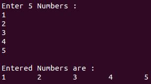 Accept And Print Numbers Using Pointers