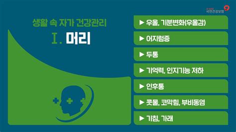 생활 속 자가 건강관리 가이드 머리 편 Youtube