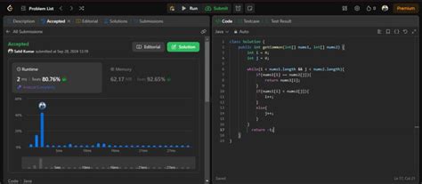 Sahil Kumar On Linkedin Twopointertechnique Minimumcommonvalue Leetcode Datastructures