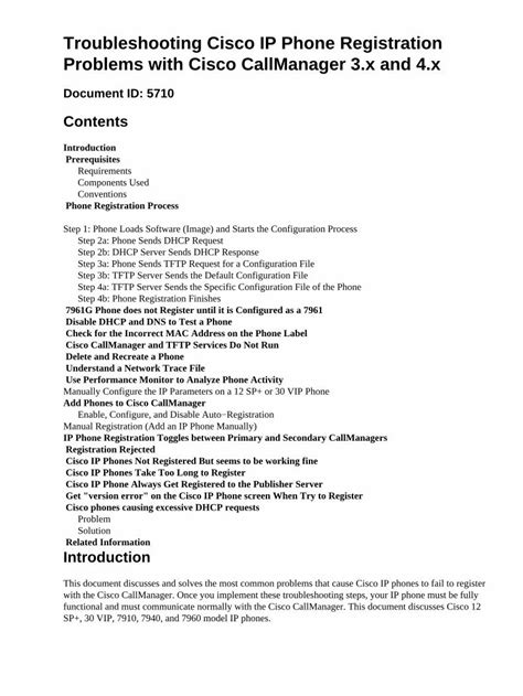 Pdf Troubleshooting Cisco Ip Phone Registration Problems With · The Configuration File