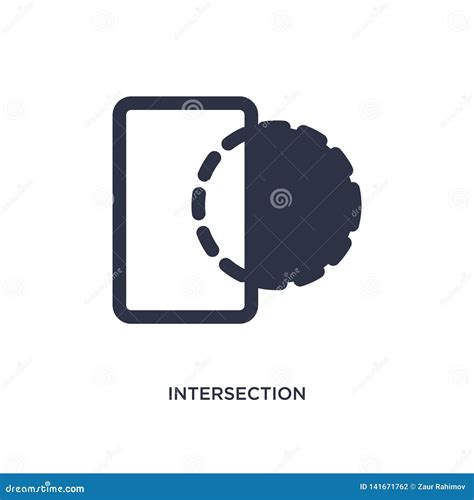 Intersection Icon On White Background Simple Element Illustration From Geometric Figure Concept