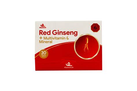قرص رد جینسینگ مولتی ویتامین مینرال ویتامین لایف ۳۰ عددی داروخانه