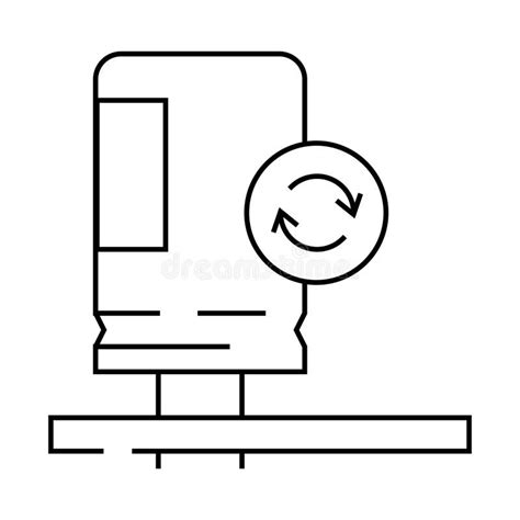 capacitor soldering electronics line icon vector illustration stock